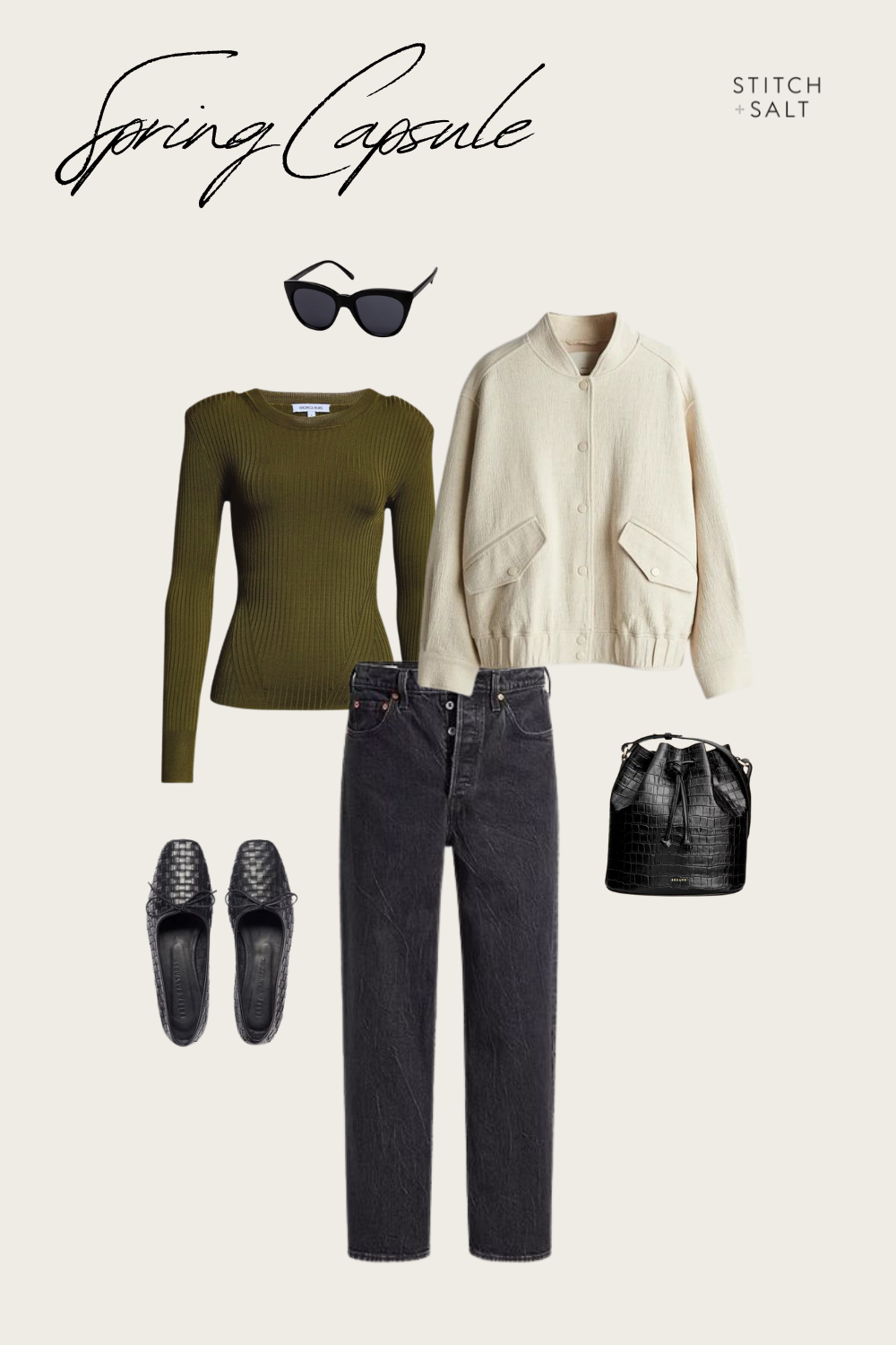 Spring Capsule Wardrobe Outfit Ideas - Stitch & Salt