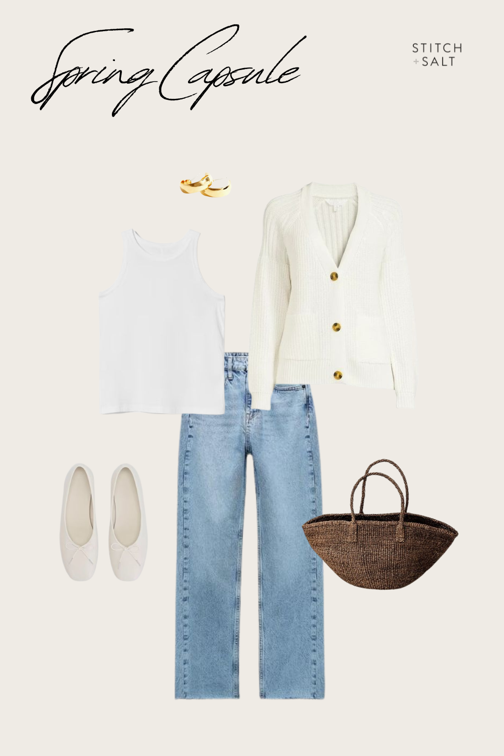 Spring Capsule Wardrobe Outfit Ideas - Stitch & Salt